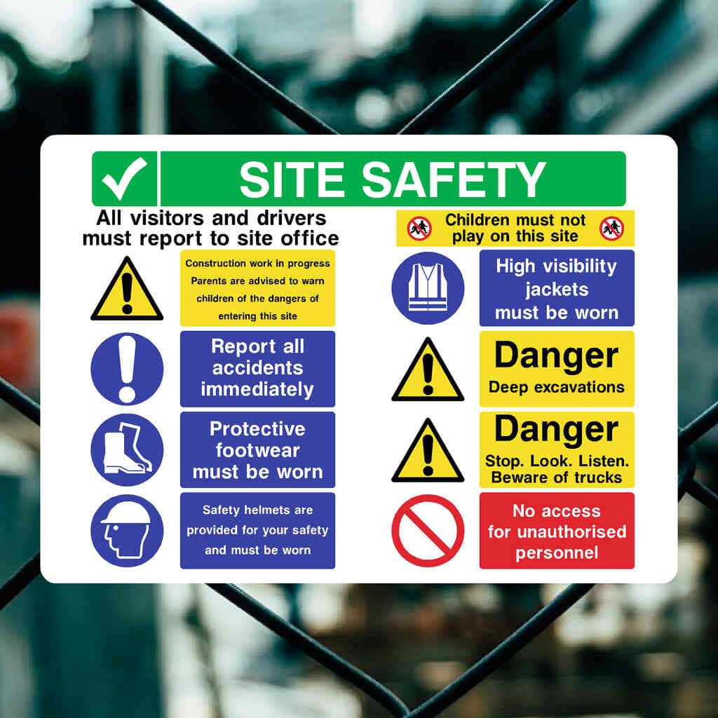 Multipack Site Safety Sign E 50 Pack