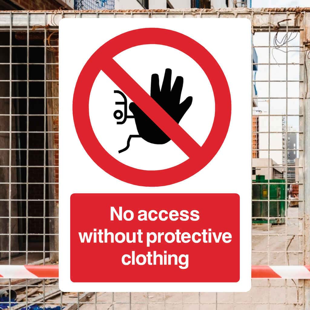 No Access Without PPE Sign – Access Control