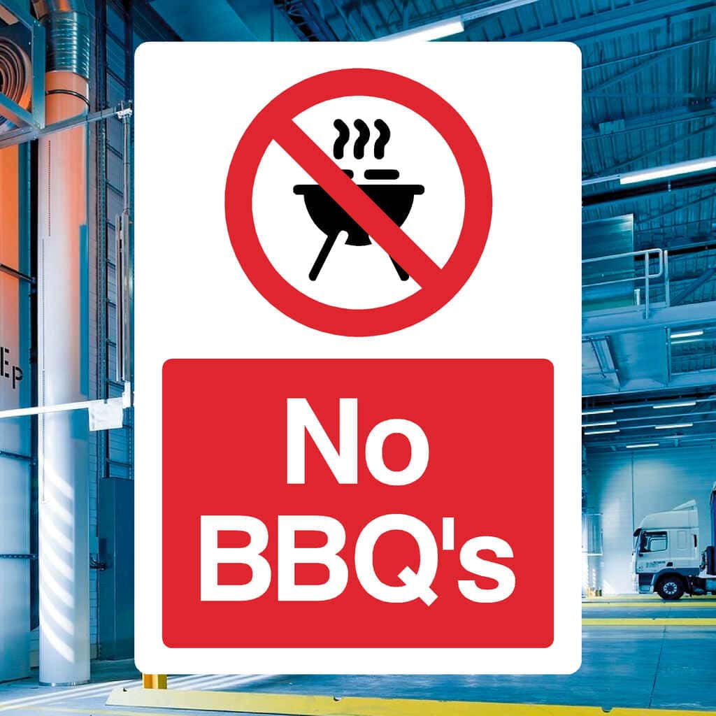 No BBQs Prohibited Sign