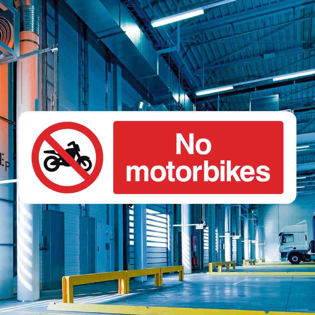 No Motorbikes Prohibition Sign – UK Safety Sign