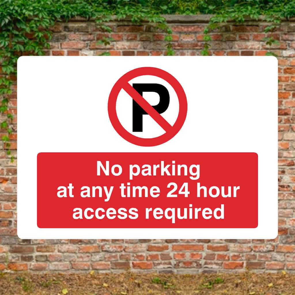 No‑Parking 24‑Hour Access Sign – Durable UK Sign
