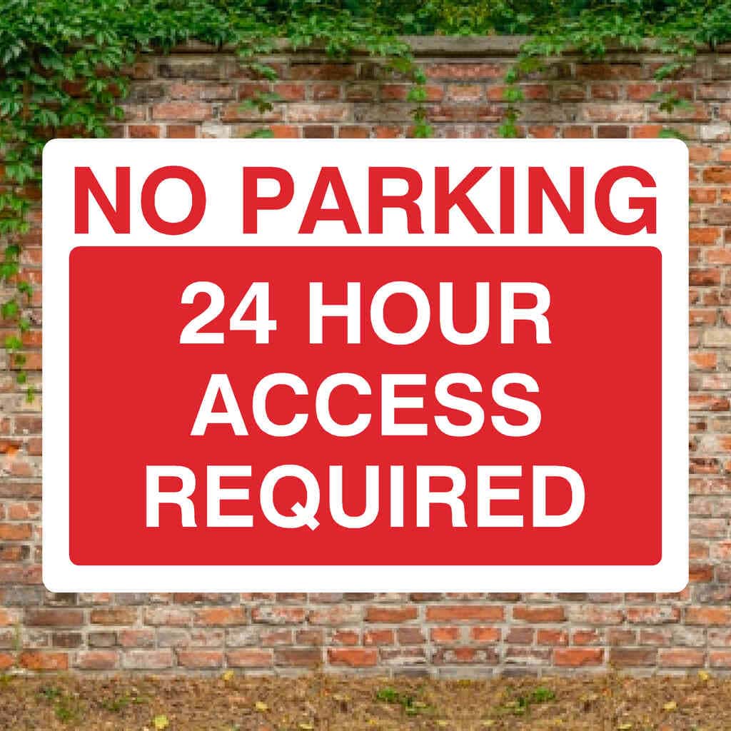 No Parking 24 Hour Access Sign – UK Safety Sign