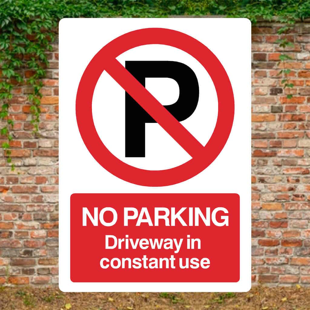 No Parking Driveway Sign - Constant Use P Sign | The Sign Shed