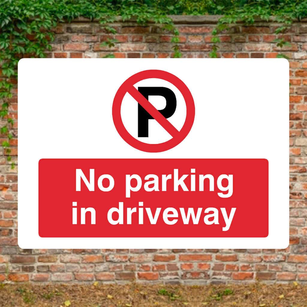 No Parking Driveway Sign – Clear & Compliant