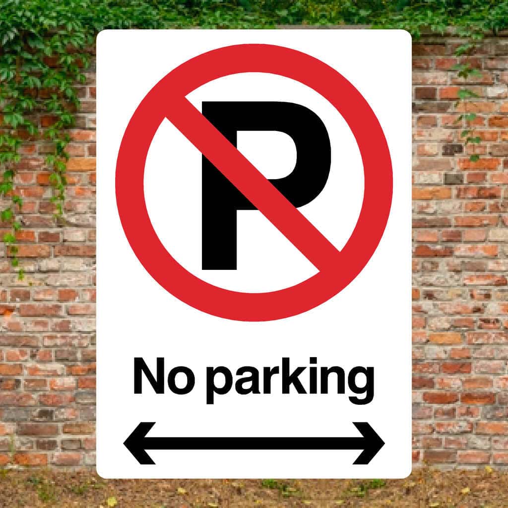 No Parking Arrows Sign – Prohibition Sign UK