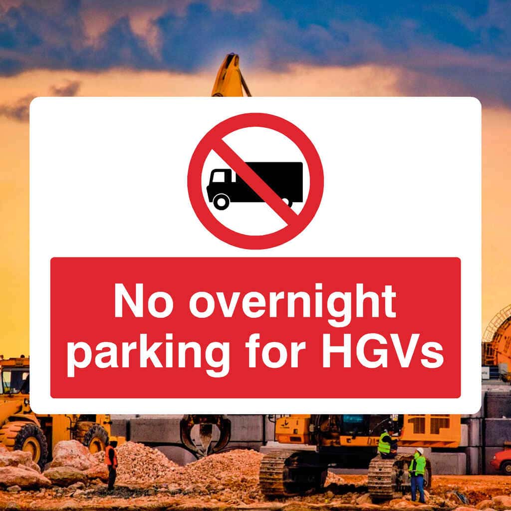 No Parking Overnight Sign – HGV Parking Control