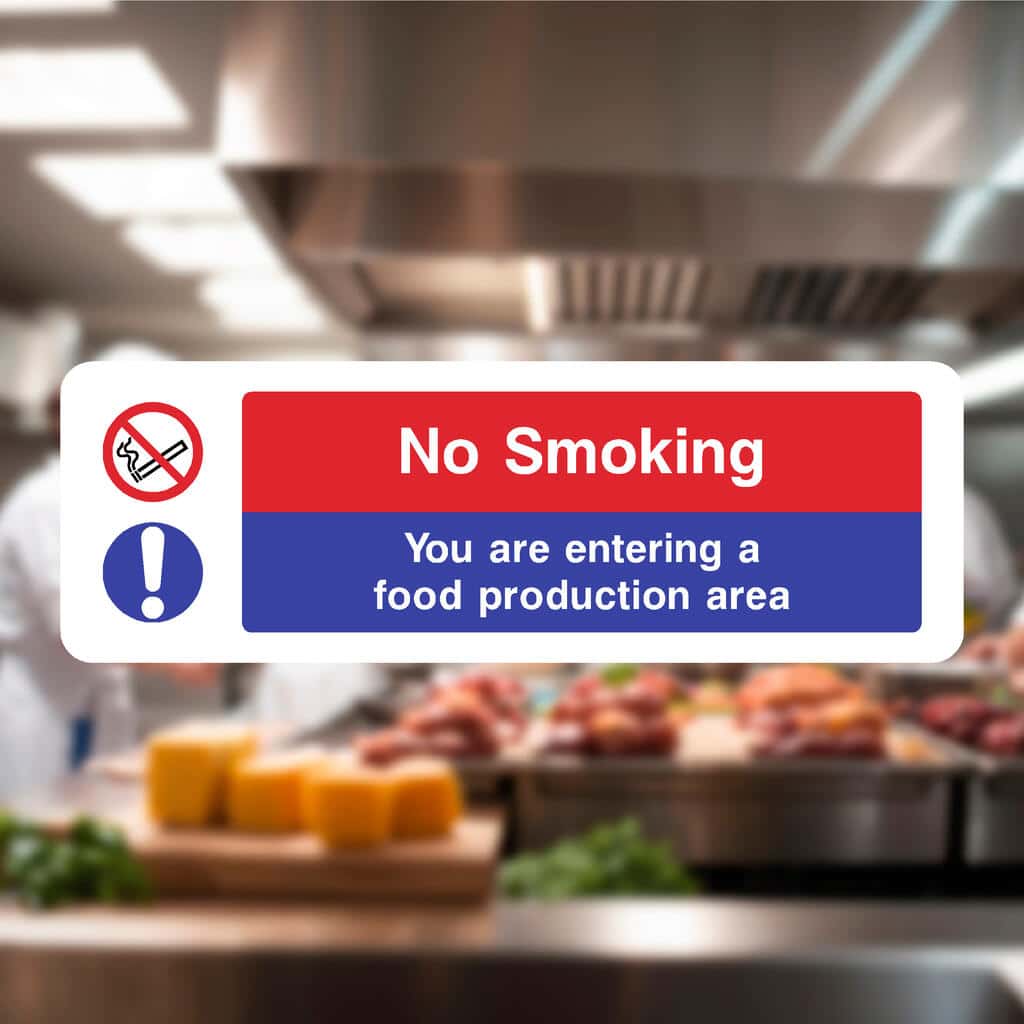 No Smoking Food Sign – Safety Kitchen Sign