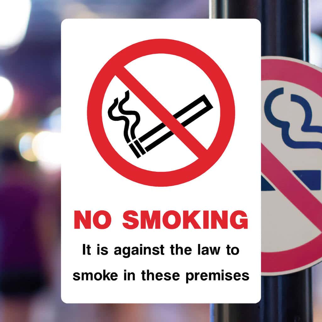 No Smoking – These Premises Sign | ISO‑7010 Safety Sign