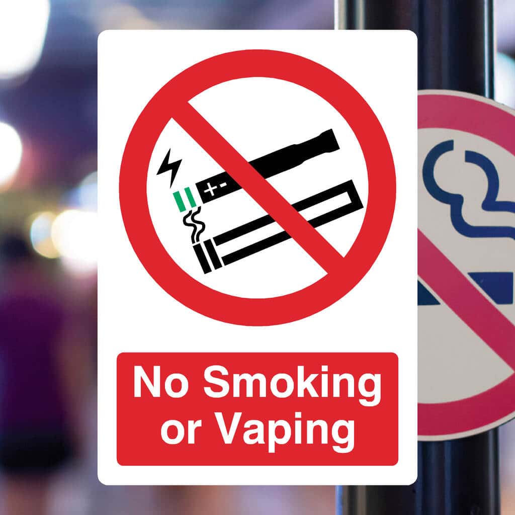 No Smoking & Vaping Sign – Prohibition Safety Sign