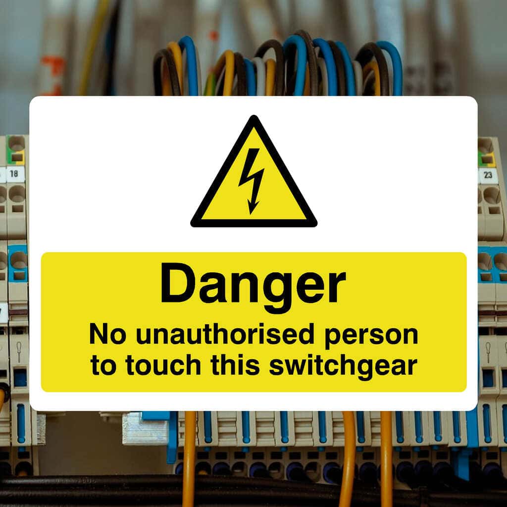 Switchgear Warning Sign | Electrical Hazard