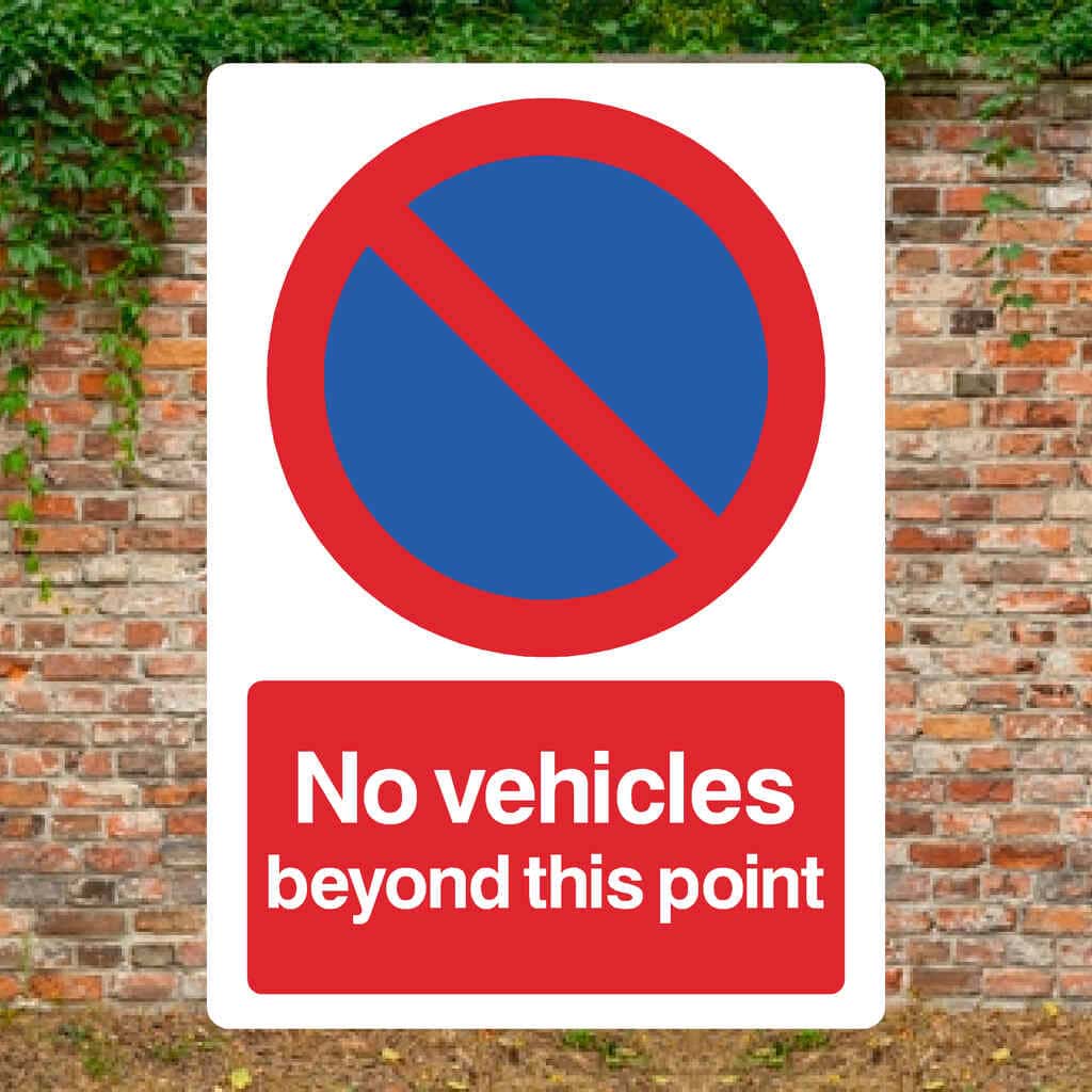 No‑Vehicles Sign Portrait | Parking & Access Control