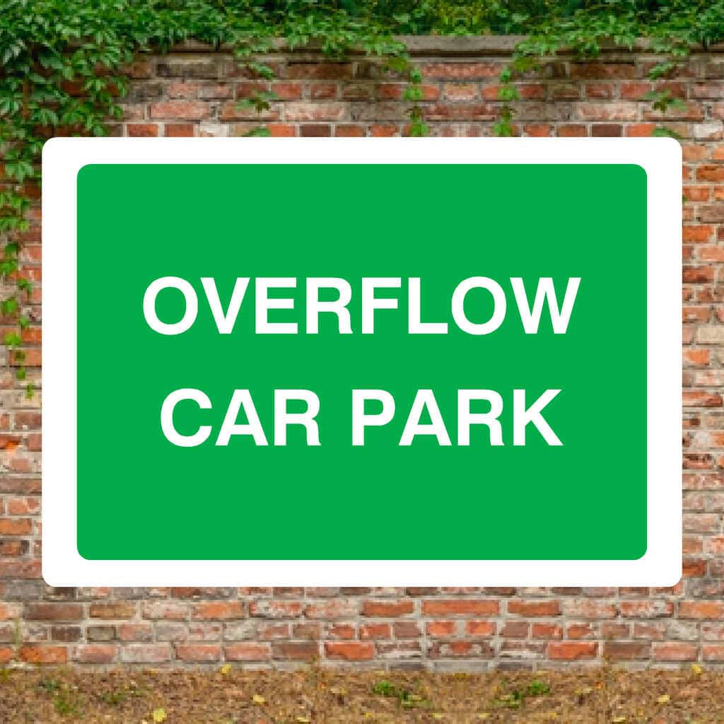 Overflow Car Park Sign – Durable UK Parking Sign