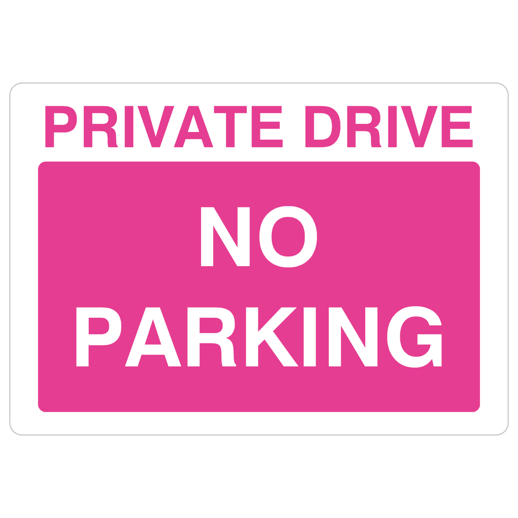 Bright Pink Parking Signs | Parking Sign Shop