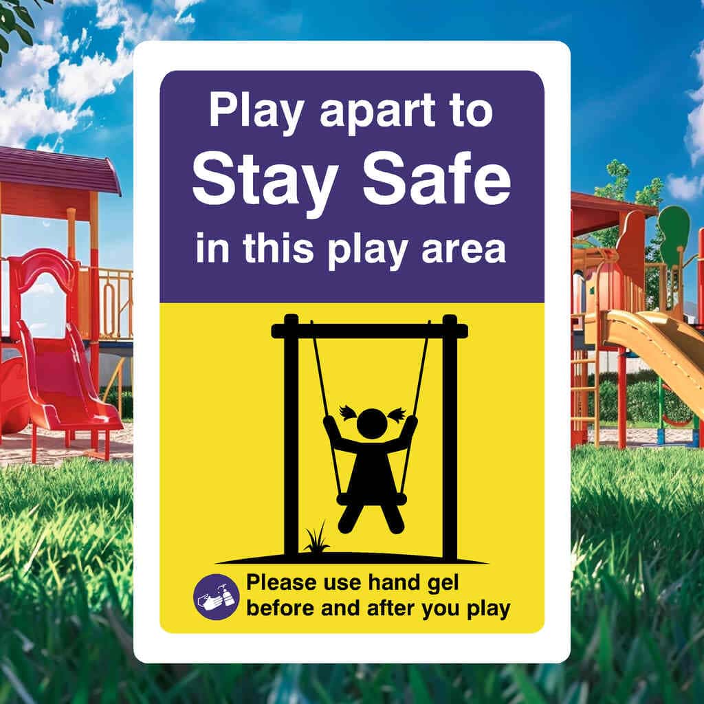 Play Area Social Distancing Hand Gel Sign