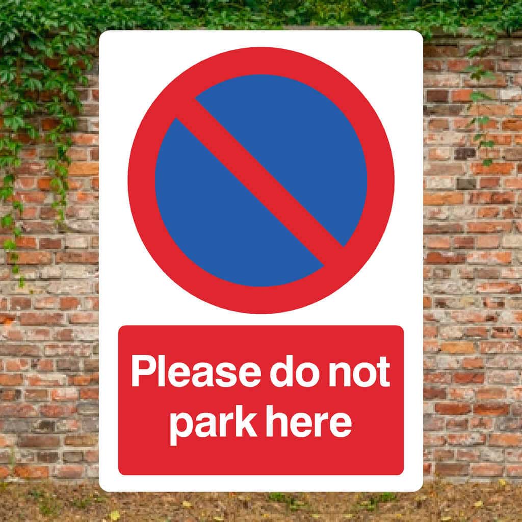 Please Do Not Park Sign – Portrait Sign