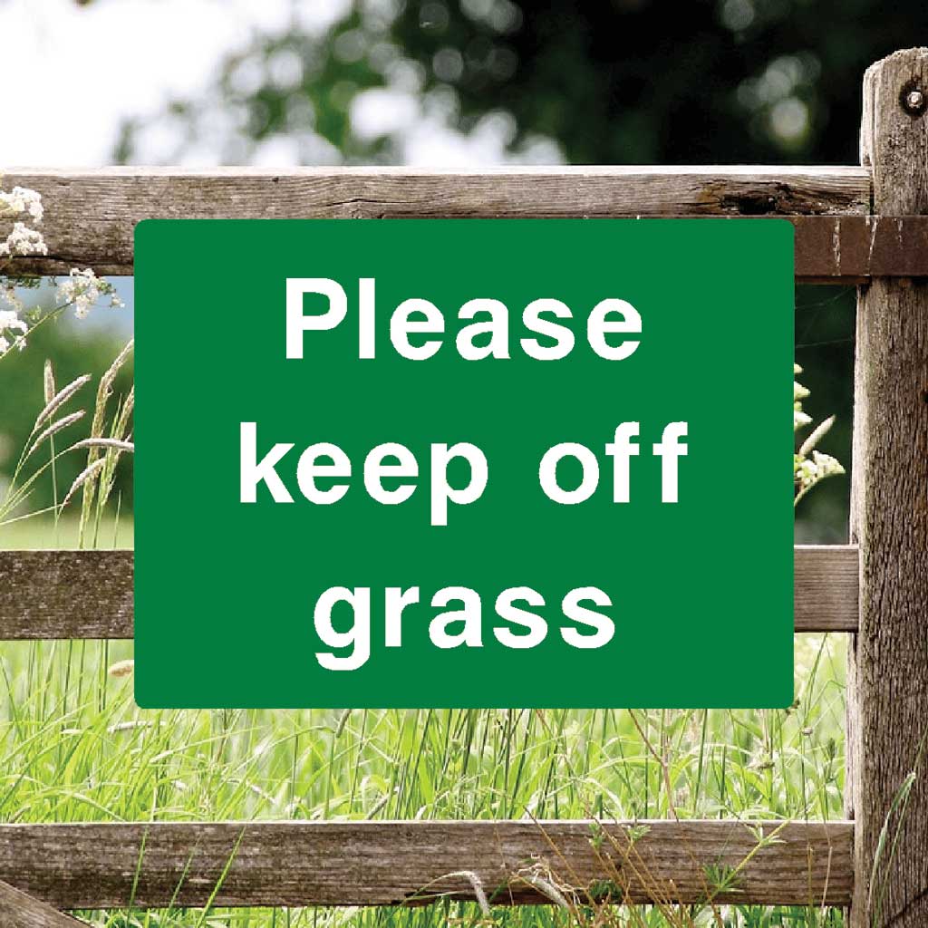 Please Keep Off Grass Full Colour Sign