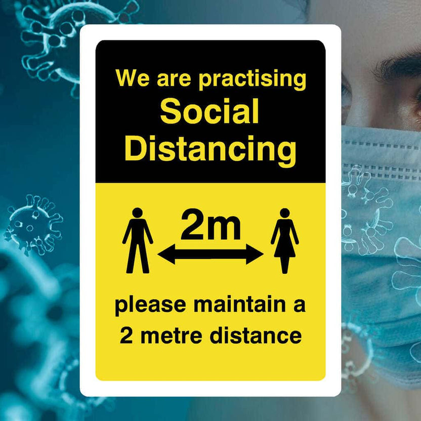 Social Distancing Signs UK – Clear, Durable & Customisable – The Sign Shed