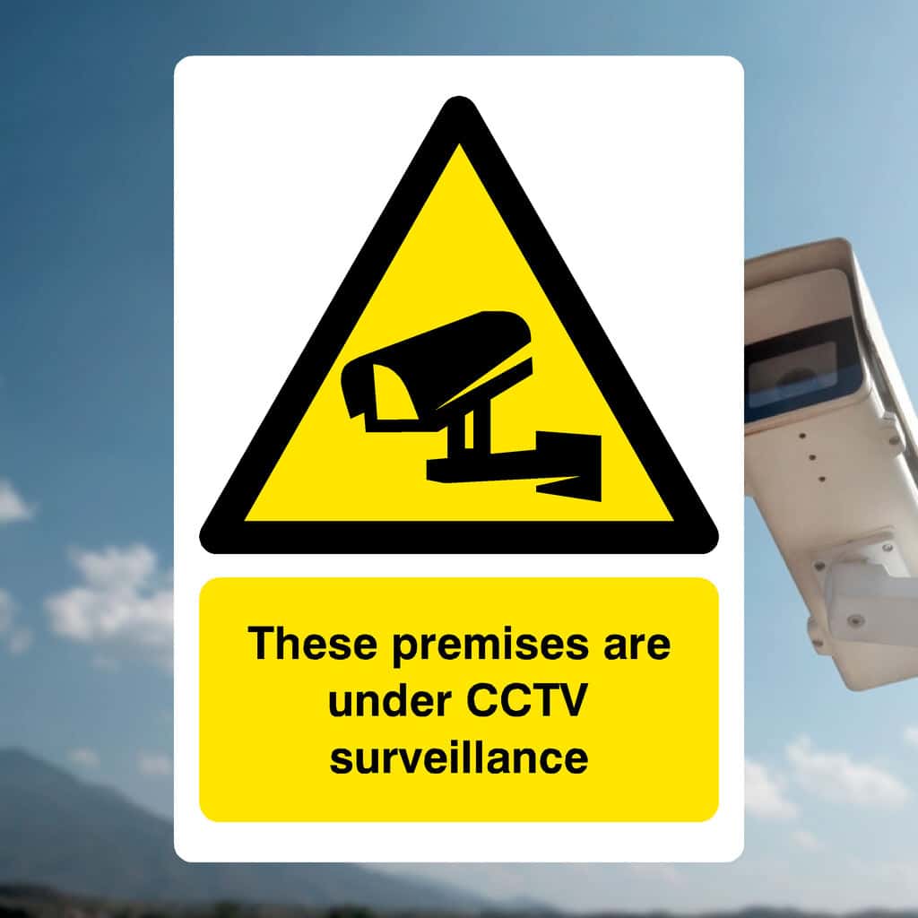 Premises Under CCTV Sign – Durable Security Signage