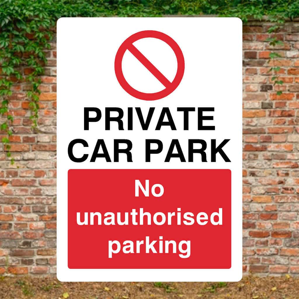 Private Car Park No Parking Sign – UK Safety Sign