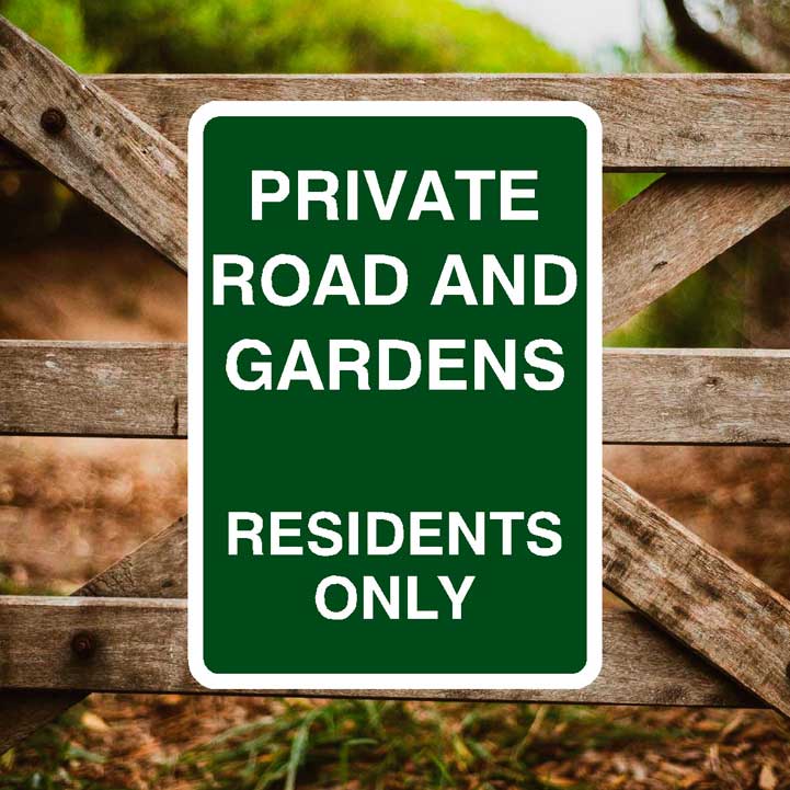 Private Road Sign | Residents Only Access