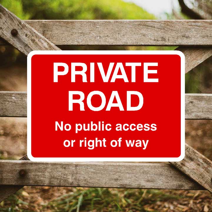 Private Road No Access Sign – Safety Signage UK
