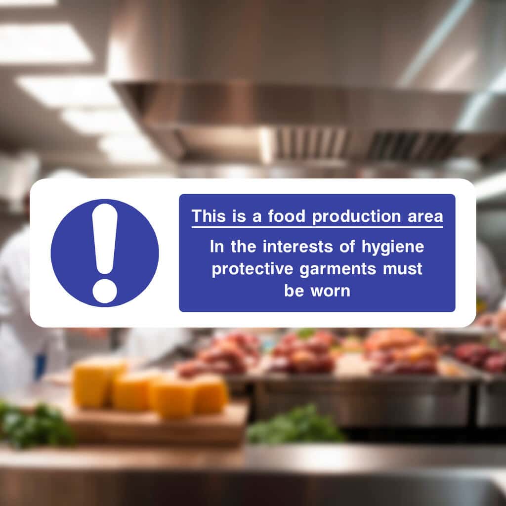 Kitchen Protective Garments Sign – Catering Hygiene