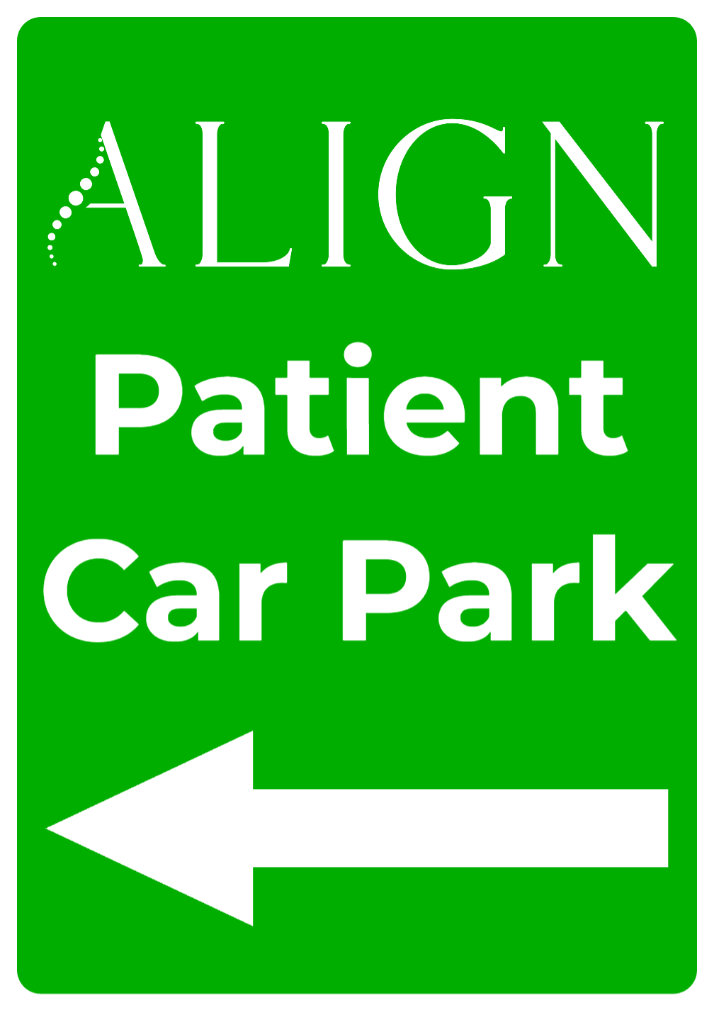 Custom Green Sign Left Arrow Portrait – The Sign Shed