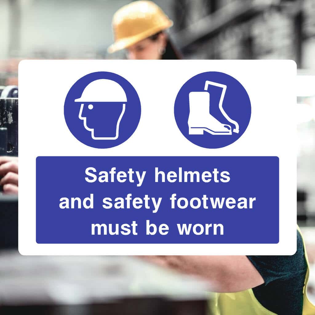 Helmet & Footwear PPE Sign – Safety Sign