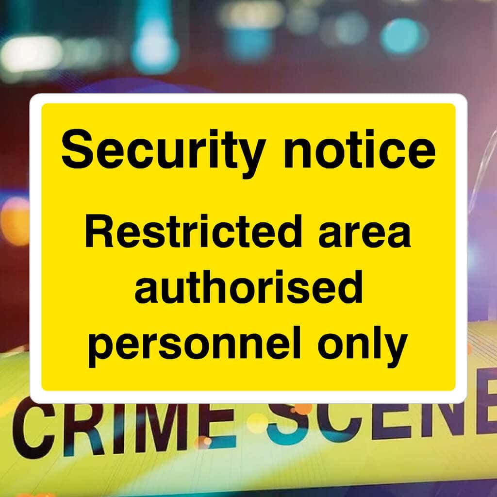 Restricted Area Warning Sign | Security Sign