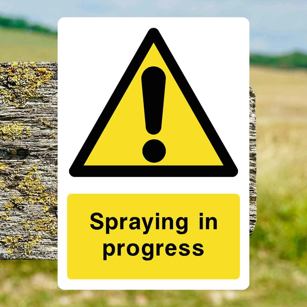 Spraying Warning Sign | Farm Safety Sign