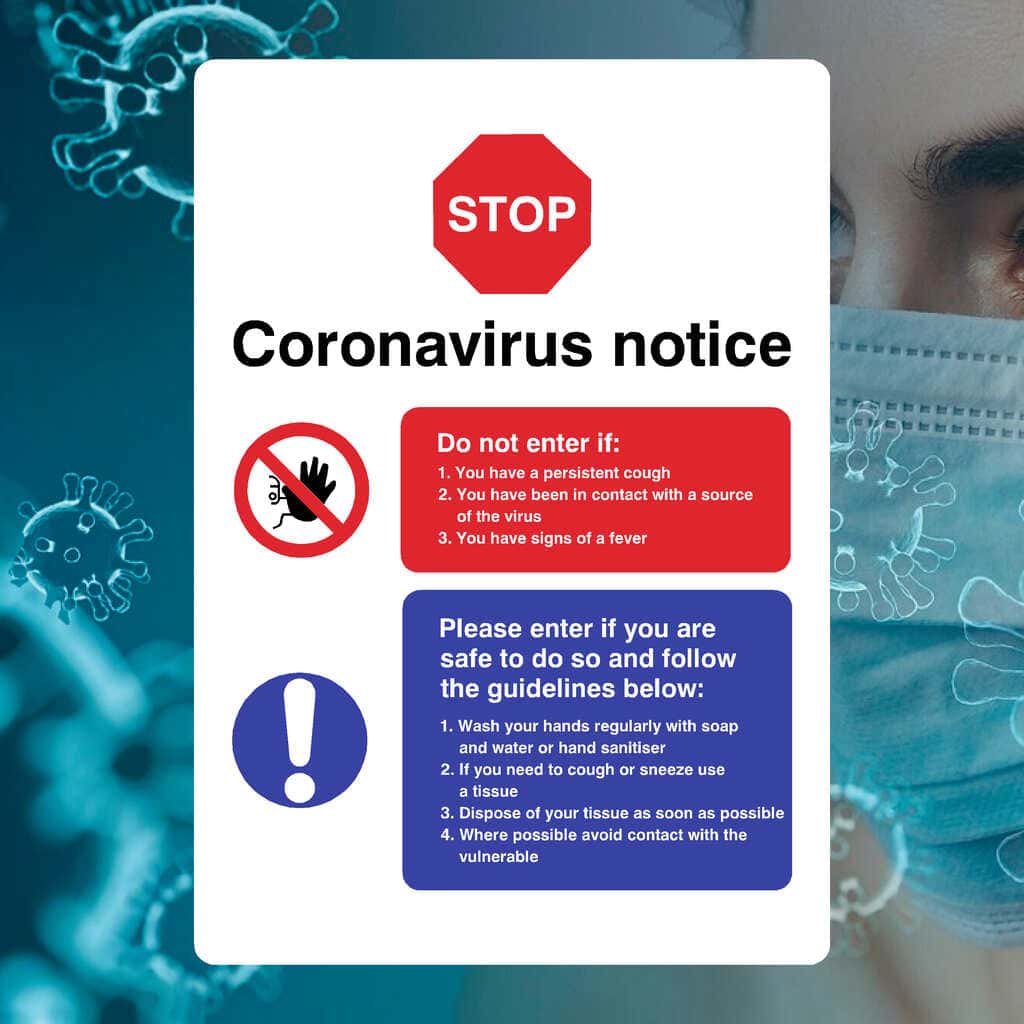Stop Virus Notice Multi Purpose Sign