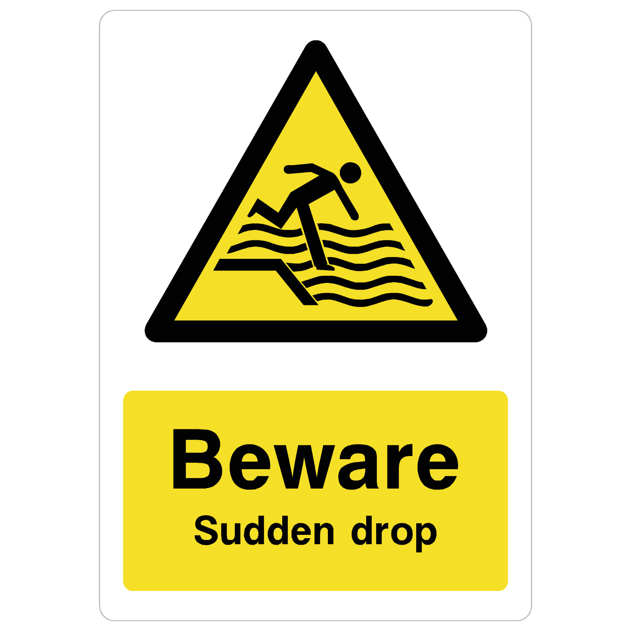 Sudden Drop Sign
