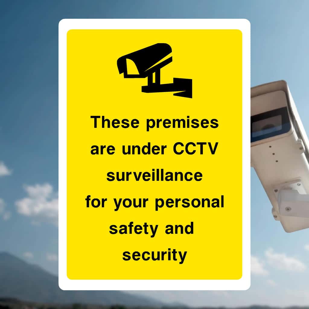 Premises Under CCTV Sign – Security & Surveillance