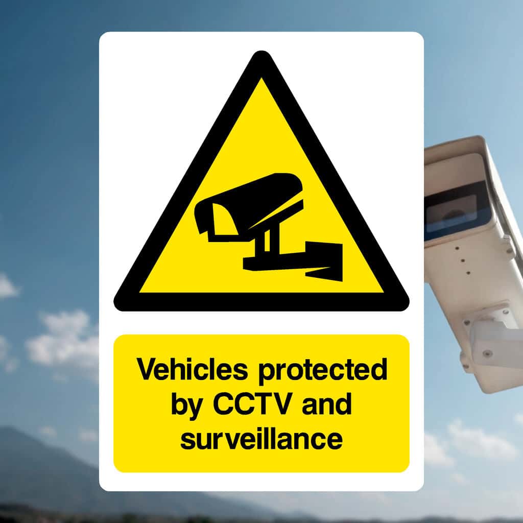 Vehicles CCTV Sign – High‑Visibility Security Sign
