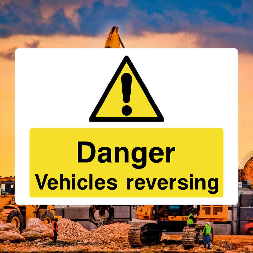 Vehicles Reversing Sign – HSE & ISO 7010 Compliant