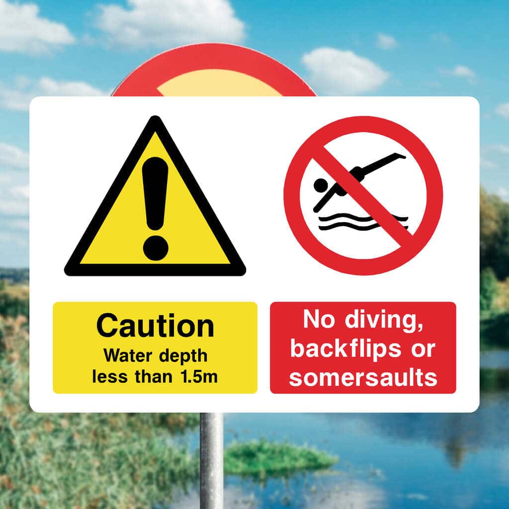 Shallow Water – No Diving Sign | UK Water Safety