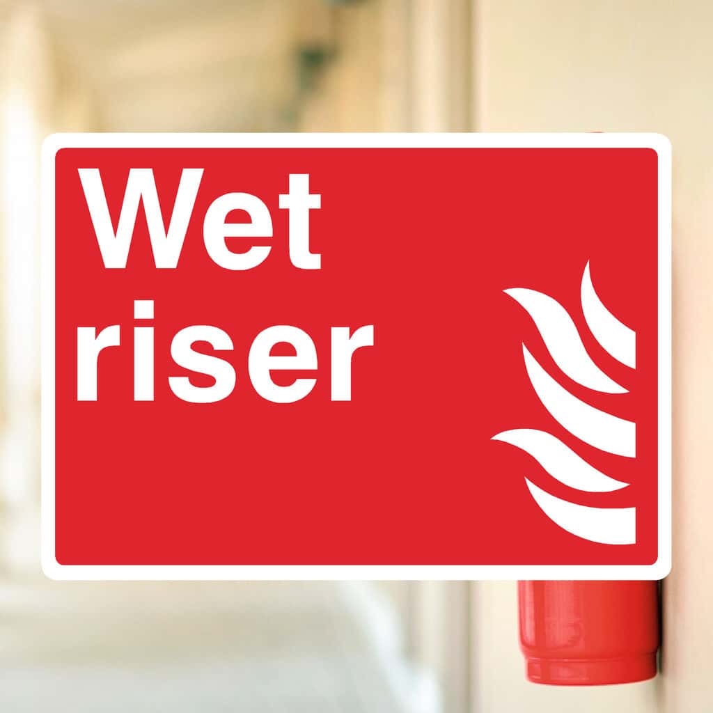 Wet Riser Fire Equipment Sign