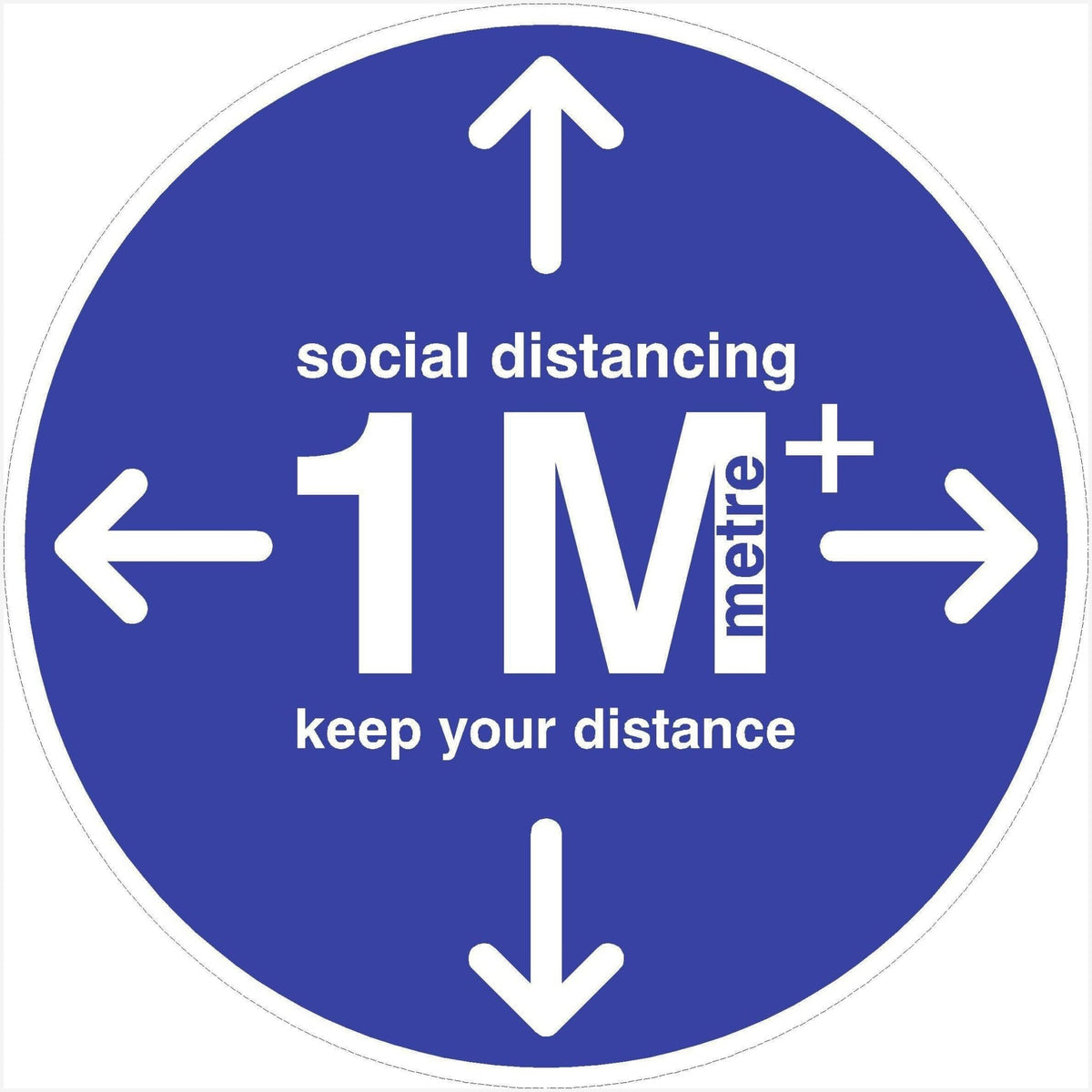 1 Metre Maintain Social Distance Floor Sign Sticker