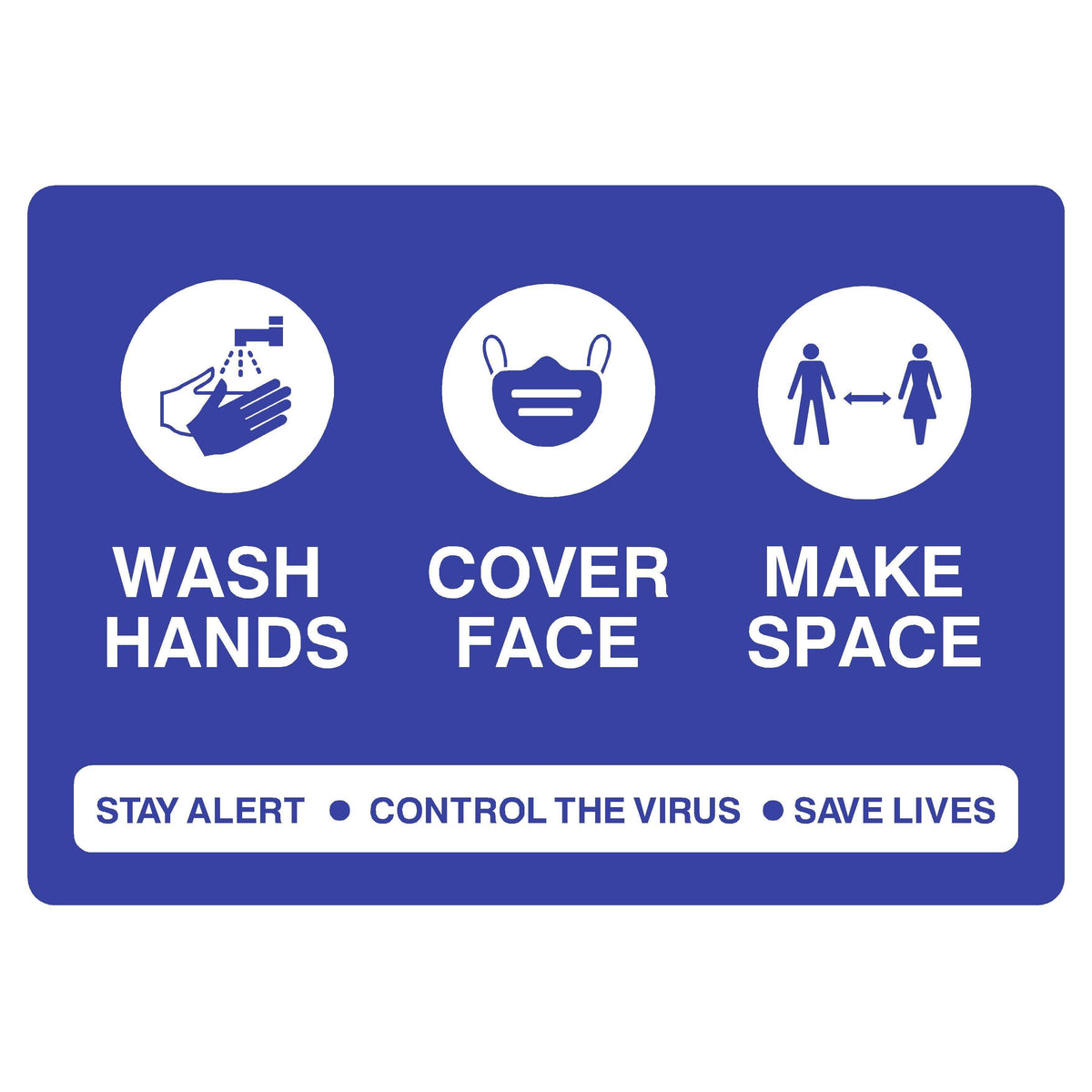 Control The Virus Hands Face Space Sign Landscape | PPE