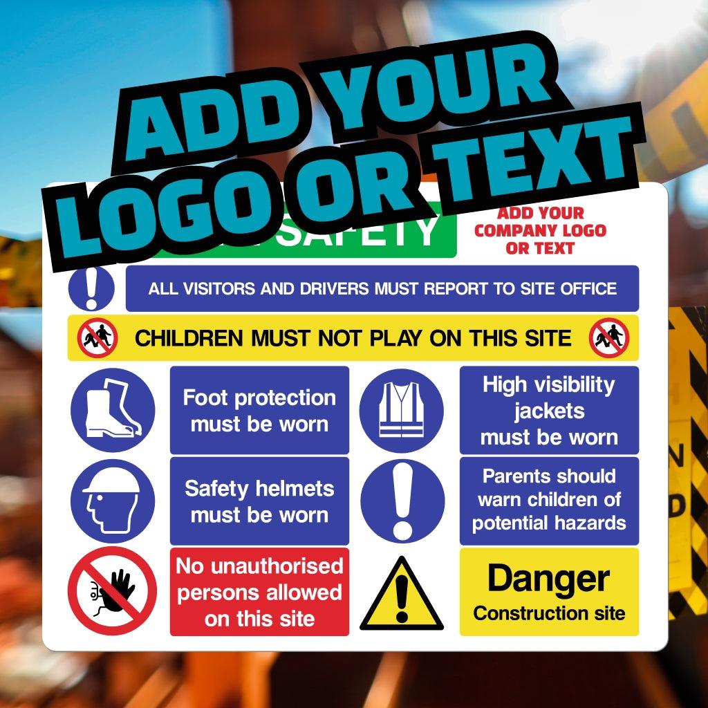 Custom Construction Site Safety Multi-Message Boards – The Sign Shed