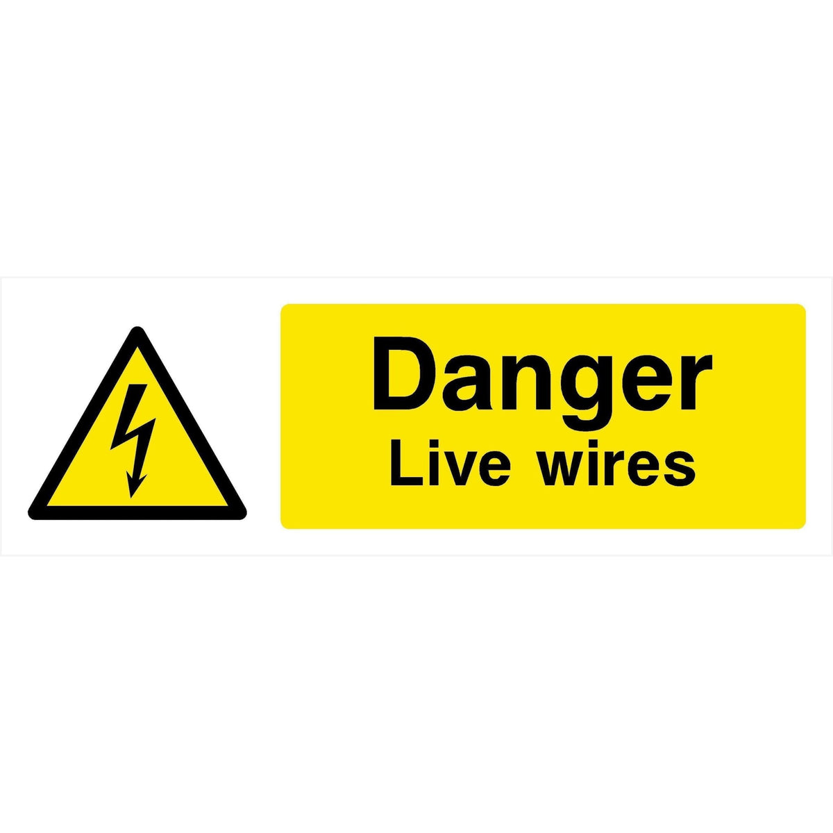 Danger Live Wires Sign Landscape
