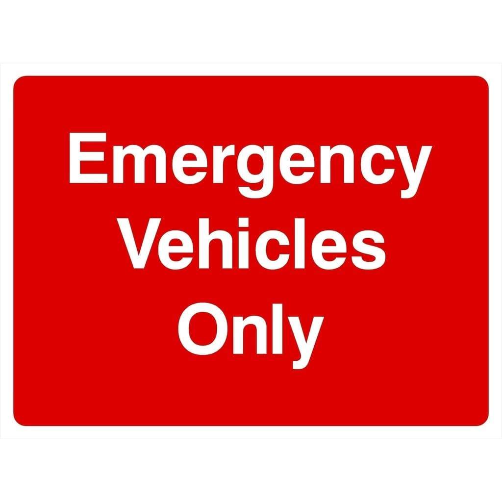 Emergency Vehicles Only Sign