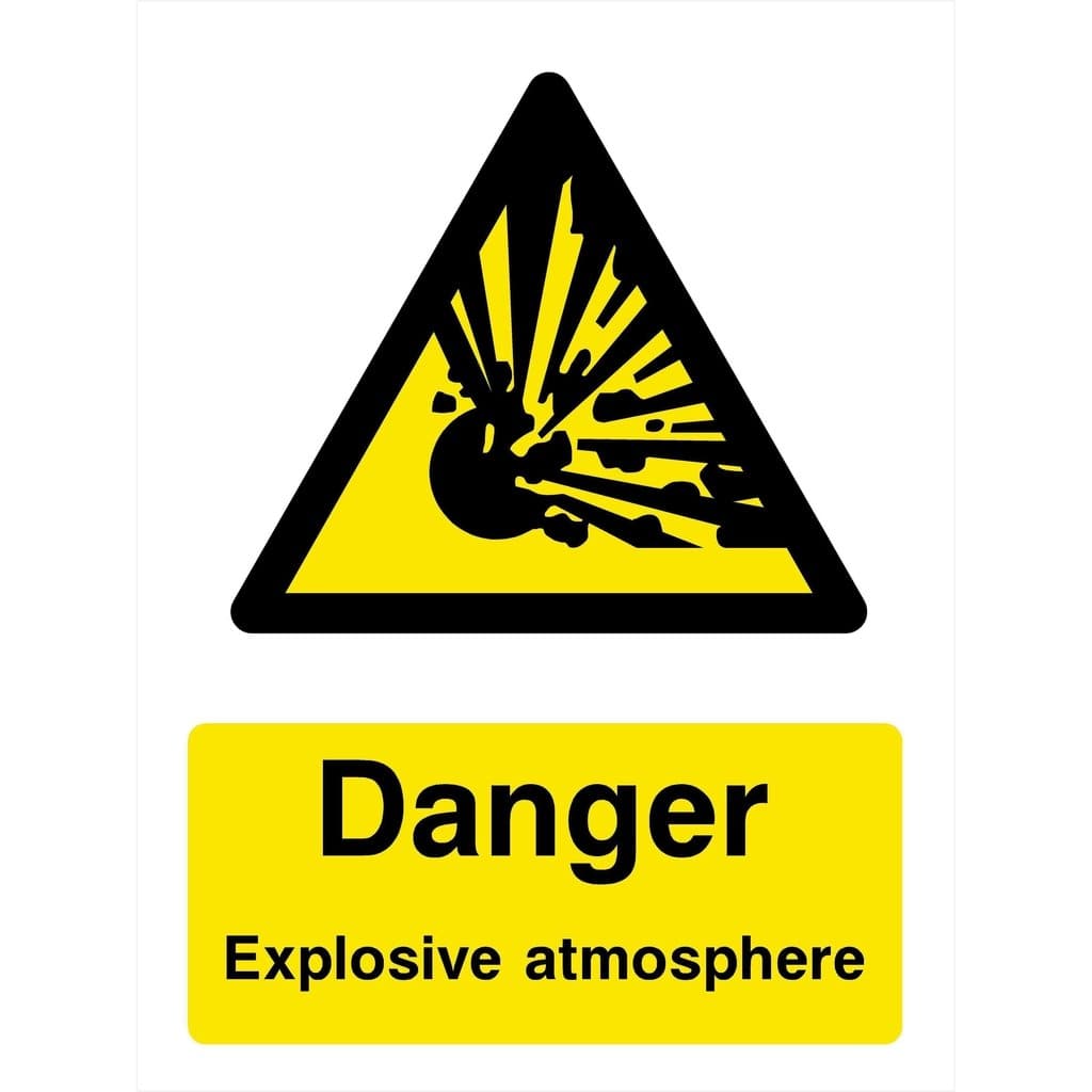 Explosive Atmosphere (Bomb Symbol) Sign