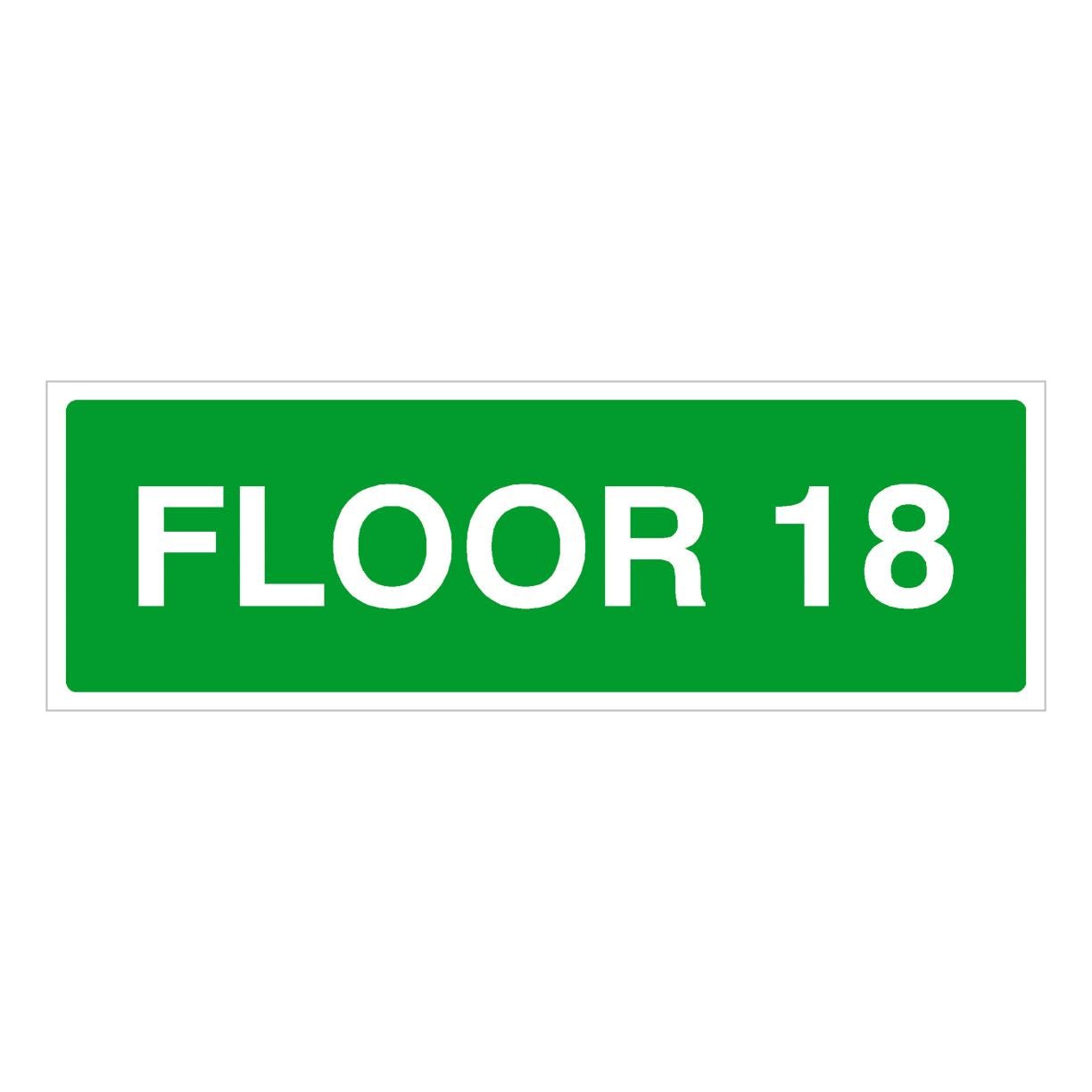 Floor 18 Identification Sign