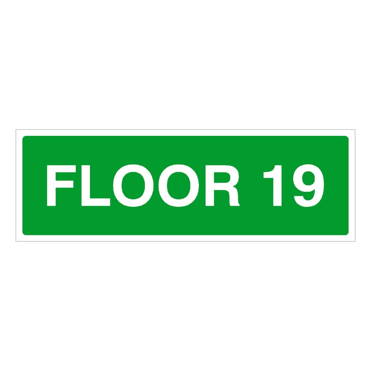 Floor 19 Identification Sign