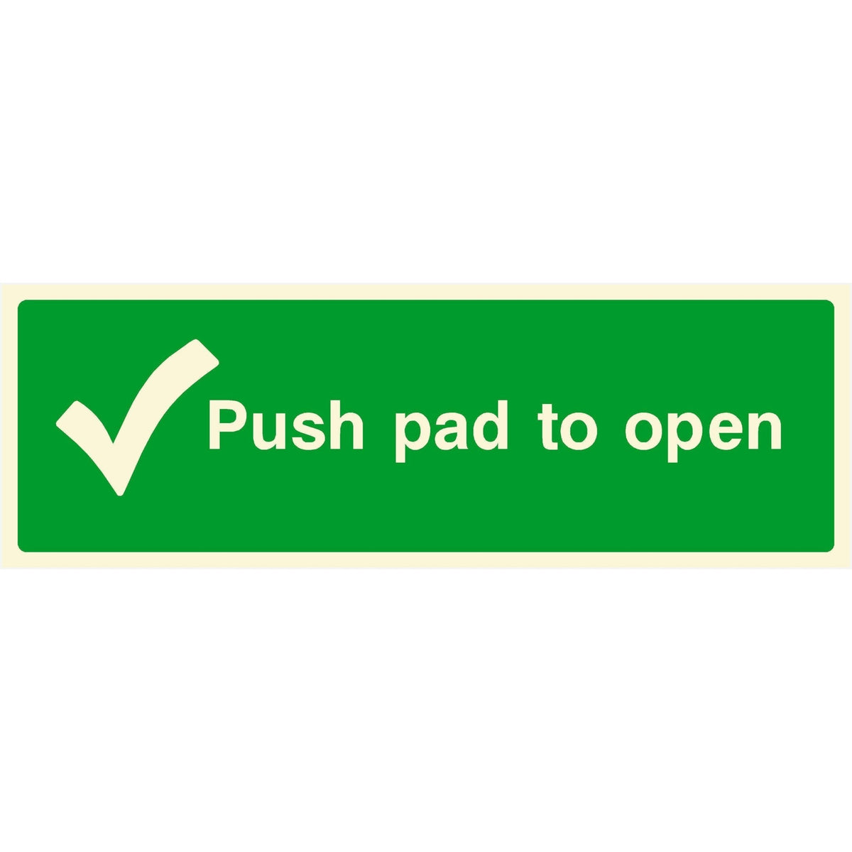 Glow Push Pad To Open Sign