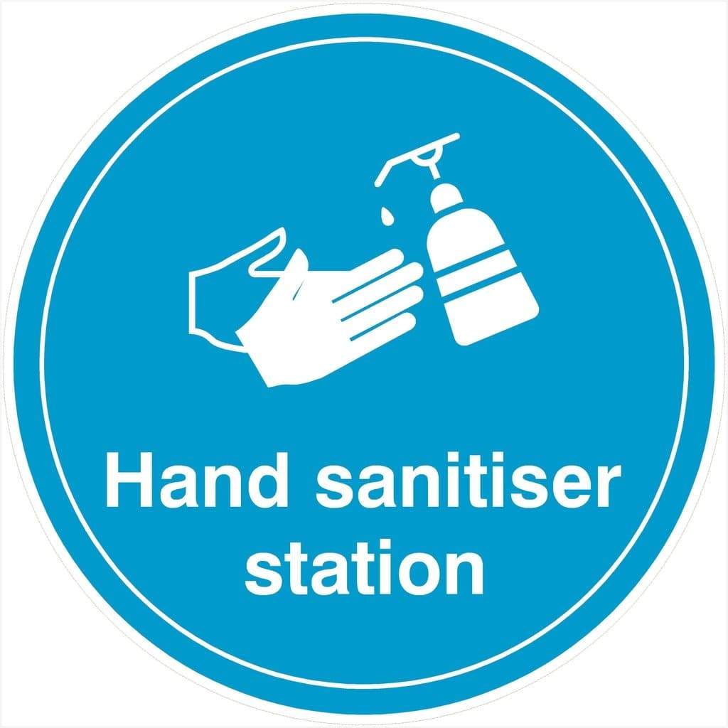 Hand Sanitiser Station Floor Sticker