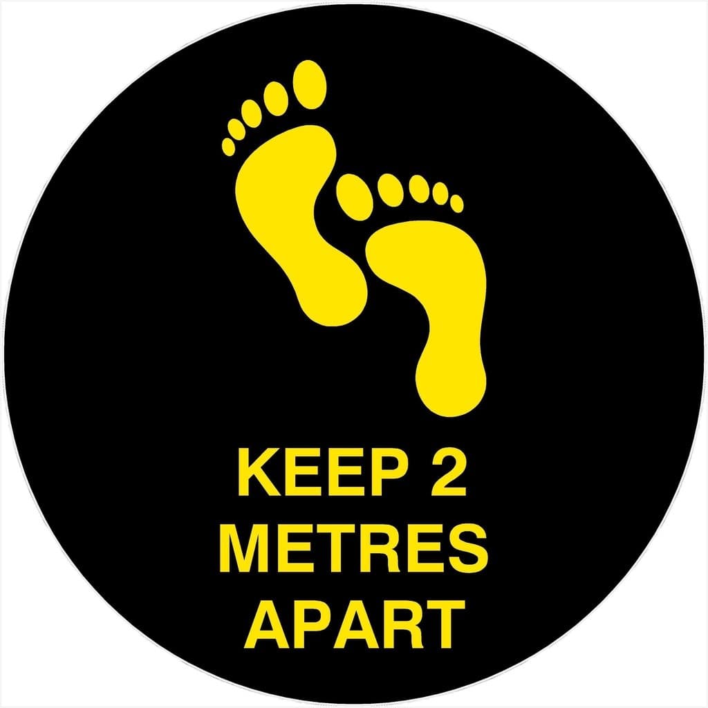Keep 2 Metres Apart Social Distancing Floor Sticker