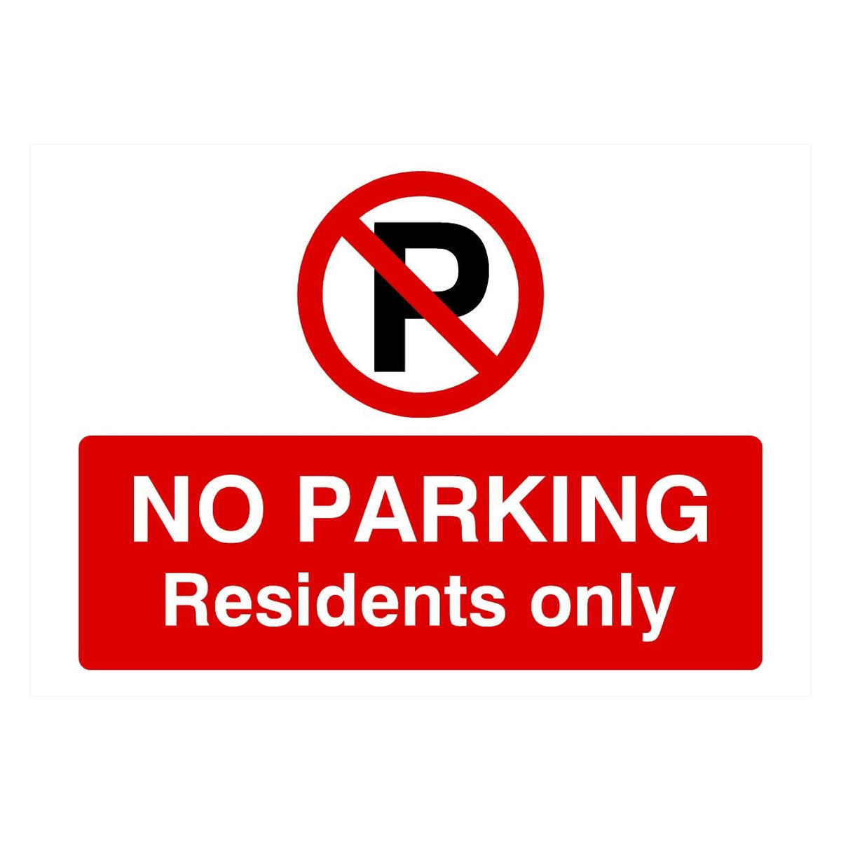 No Parking Residents Only P Sign Landscape