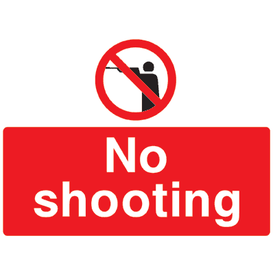 No Shooting Sign